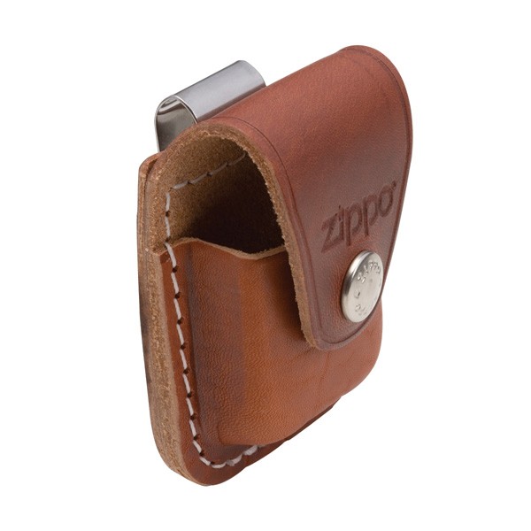 Zippo Brown Lighter Pouch w/Clip | Zippo.dk